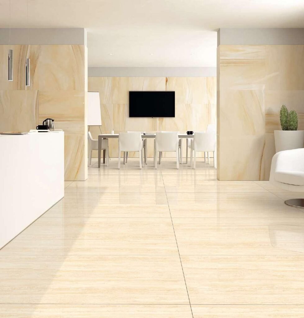 TRAVERTINO CREMA 80*160 GLOSSY HLAF SLAB FOR FLOOR AND WALL - wehomein